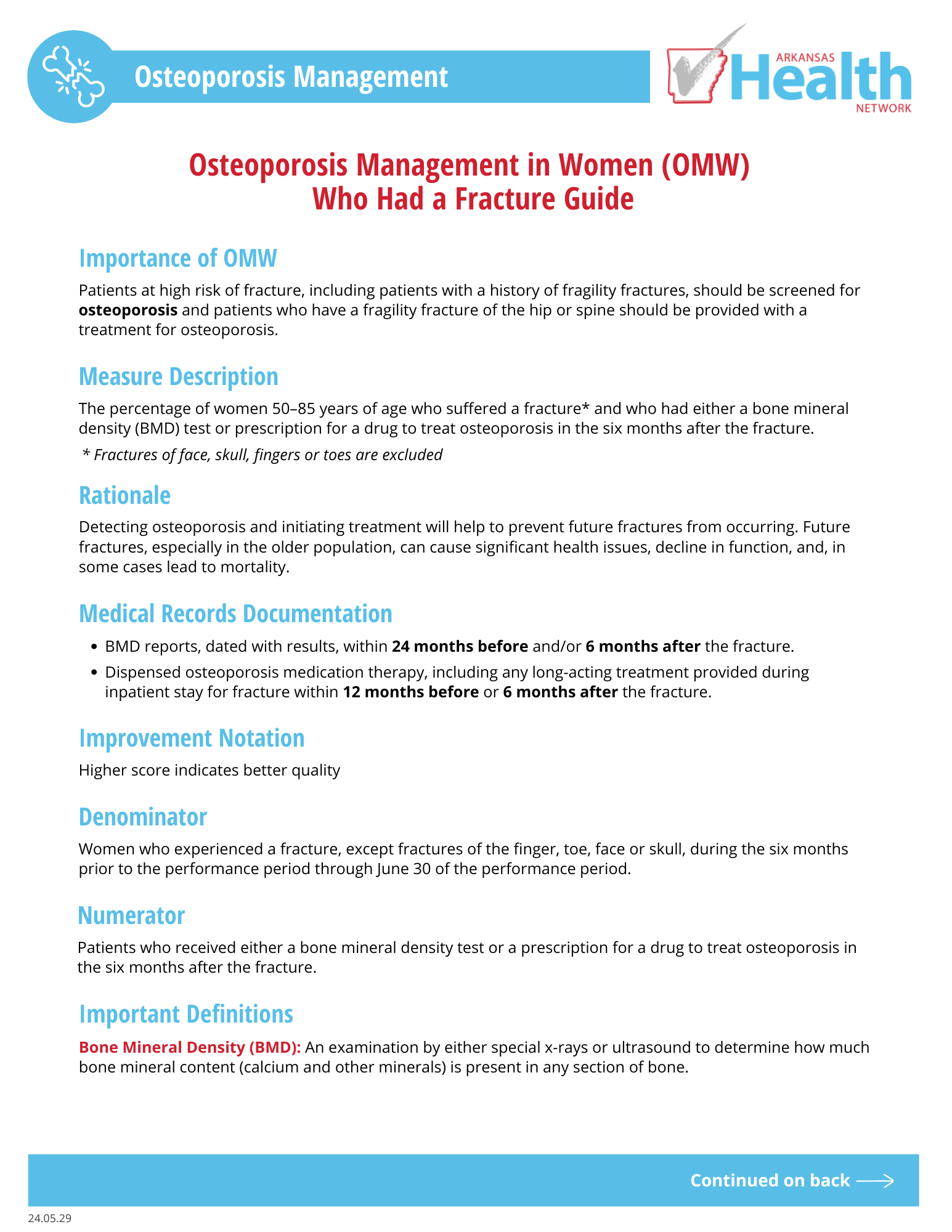 Quality Metric Guides - Arkansas Health Network