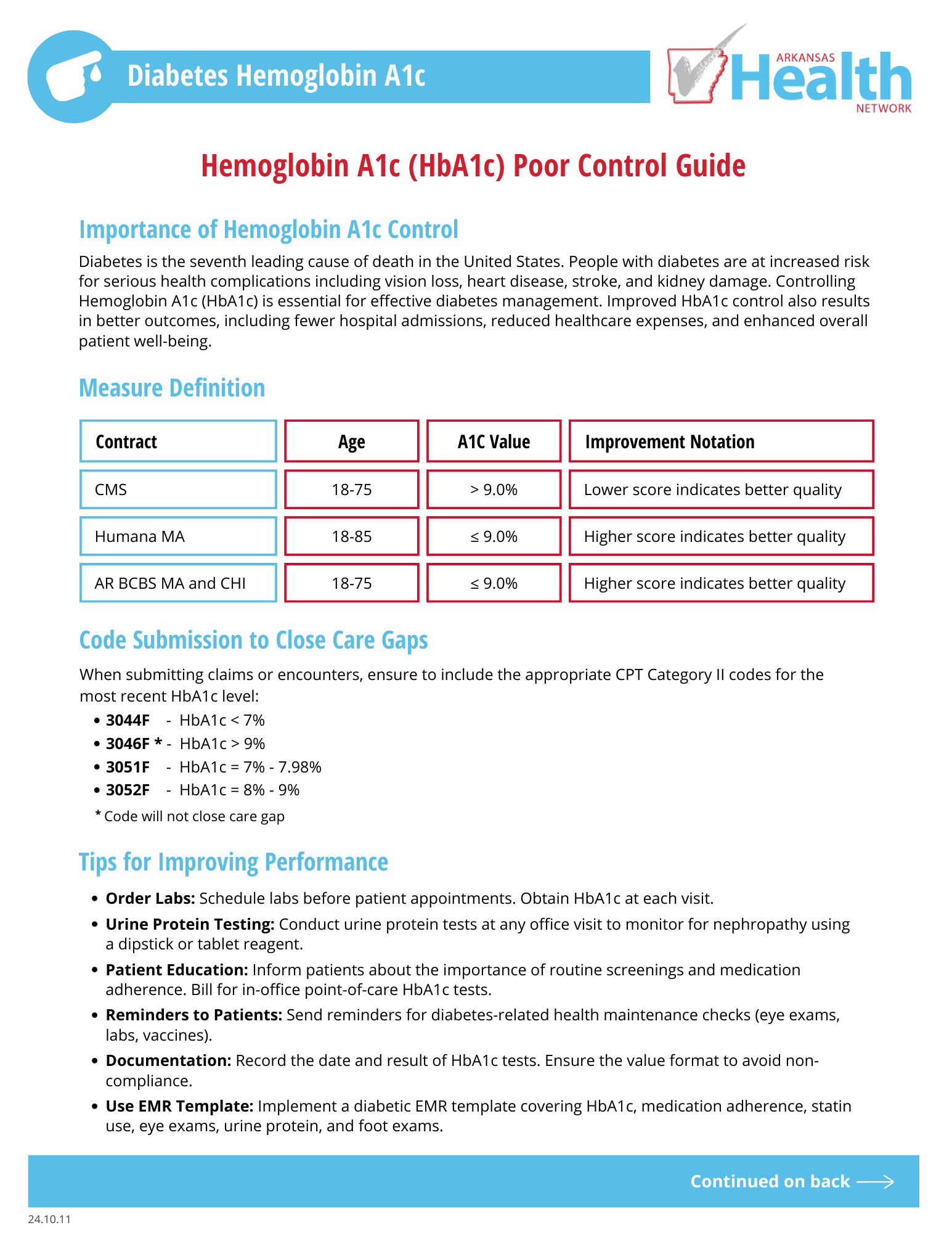 Quality Metric Guides - Arkansas Health Network